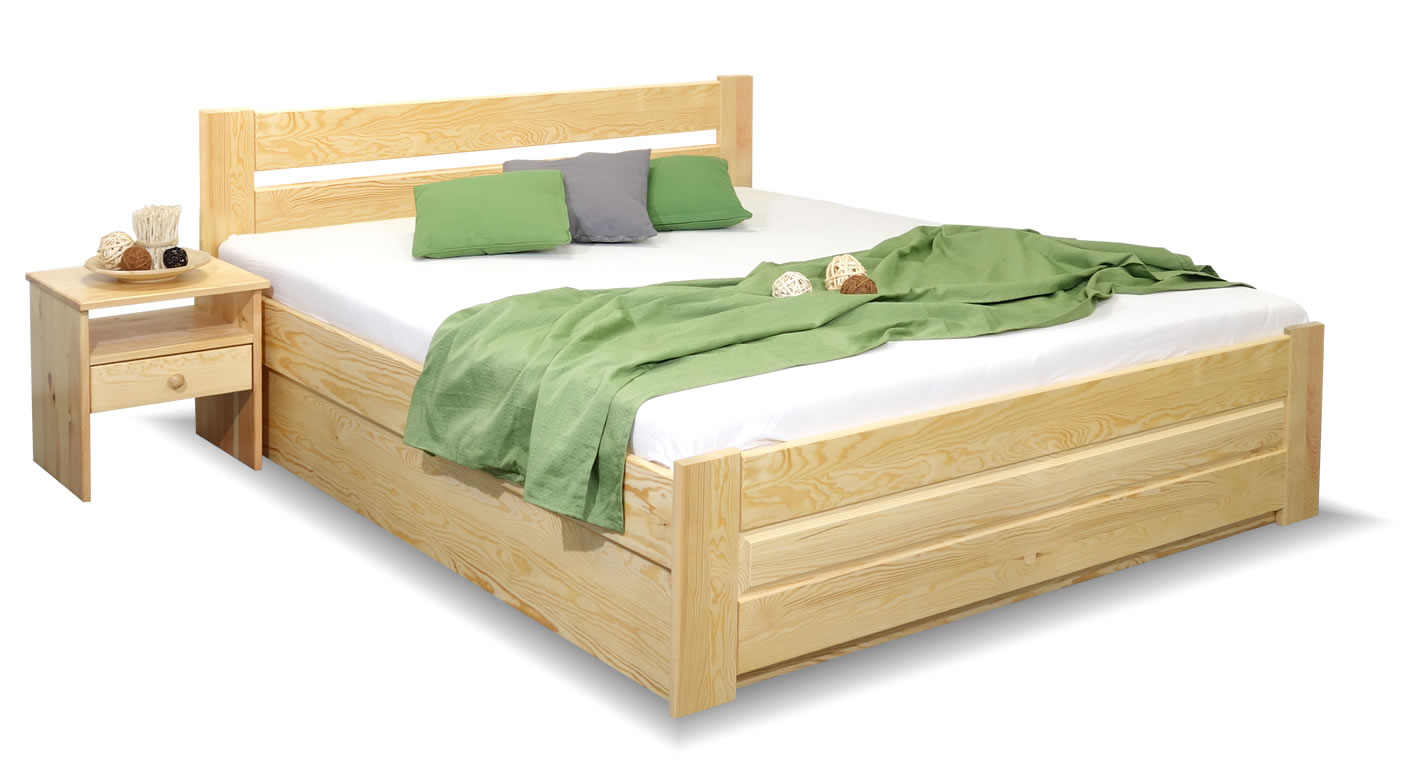 Postele z masivu borovice - INTENA Nábytek